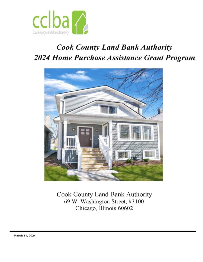 EQUITY FUND PROGRAM - Cook County Land Bank Authority